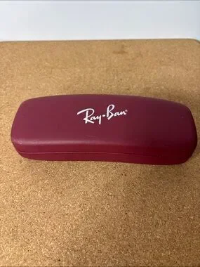 Ray-Ban | Accessories | Rayban Maroon Hard Sunglasses Case With White ...